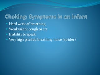 Cpr, choking, bleeding emergencies | PPTX