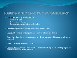 Cpr, choking, bleeding emergencies | PPTX