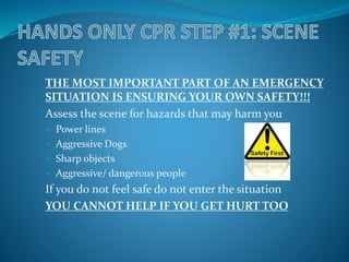 Cpr, choking, bleeding emergencies | PPTX