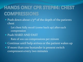 Cpr, choking, bleeding emergencies | PPTX