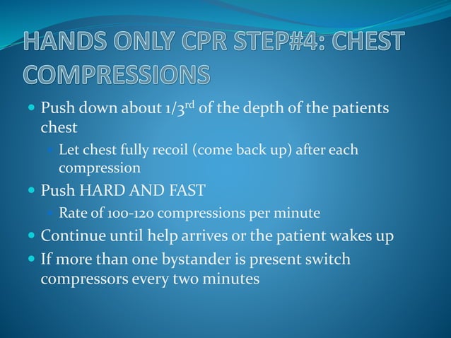 Cpr, choking, bleeding emergencies | PPTX