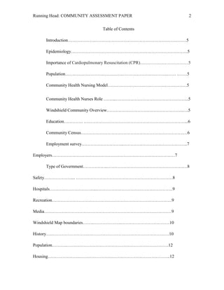 Community Assessment Paper | DOCX
