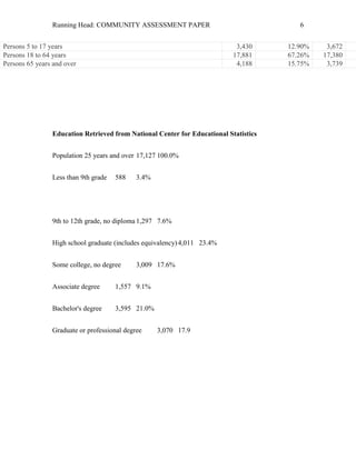 Community Assessment Paper | DOCX