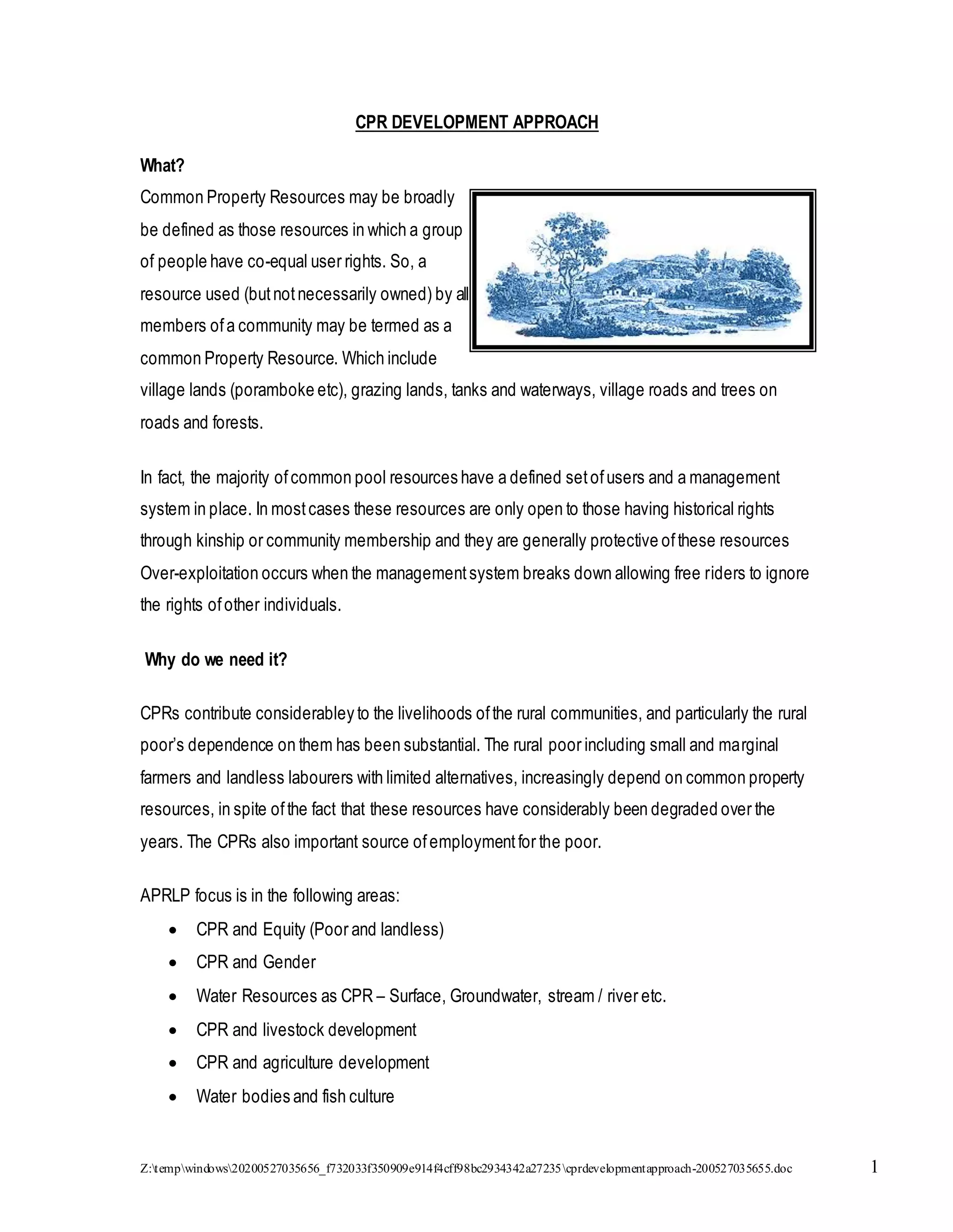 Cpr development approach | DOC
