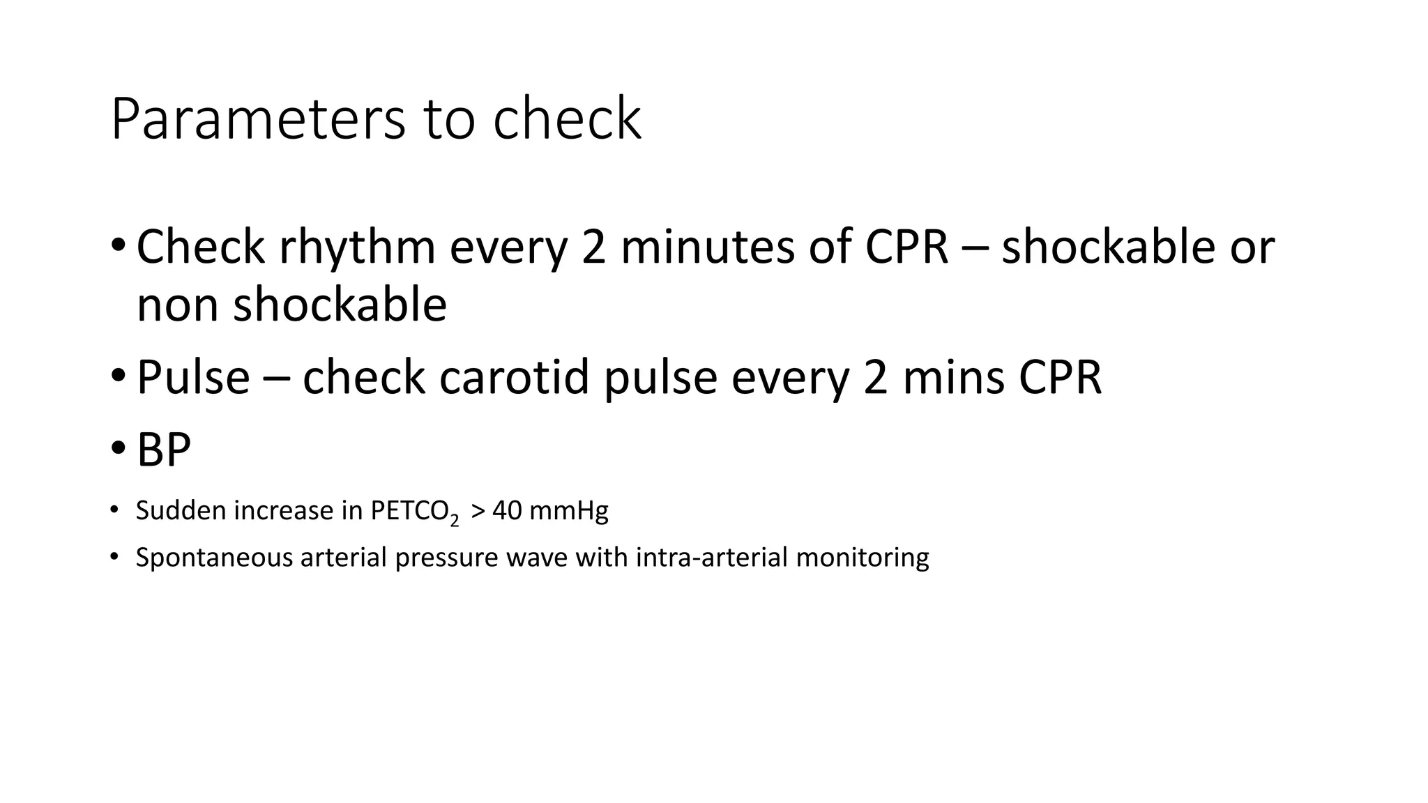 Cpr drugs and monitoring of basic parameters during | PPT