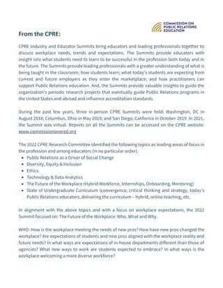 CPRE 2022 Summit Report | PDF