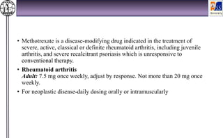 Case Presentation on Methotrexate Induced bone marrow suppression | PPTX