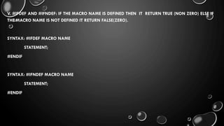 Preprocessor Directive in C | PDF