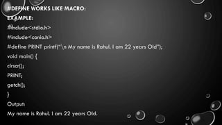 Preprocessor Directive in C | PDF