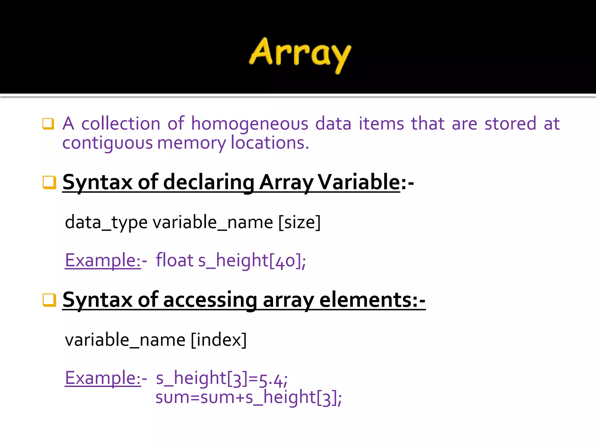 Array Of Pointers | PPT Array Of Pointers | PPT
