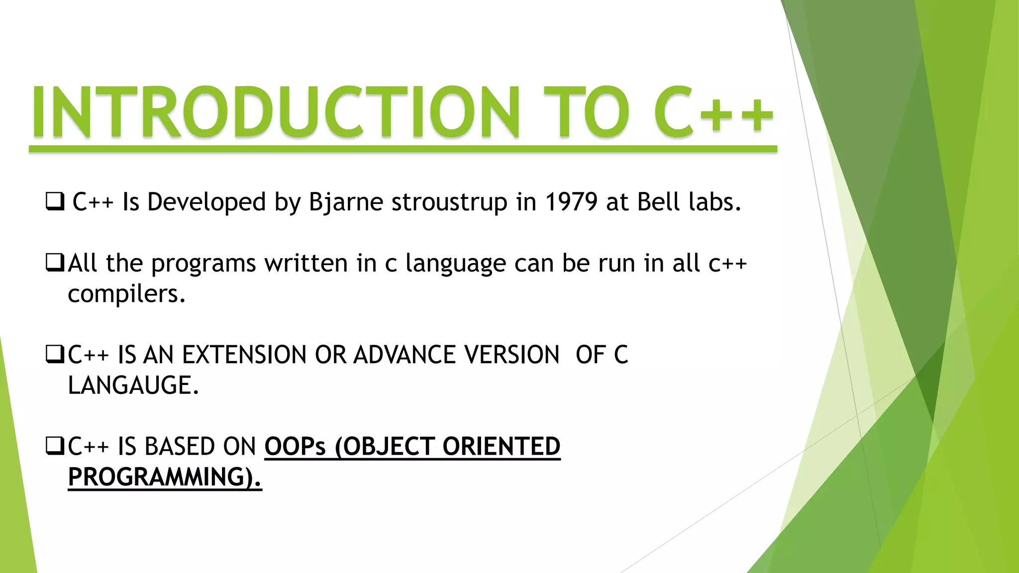 C++ presentation | PPTX