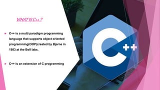 uses of c++ in automatic machines | PPT