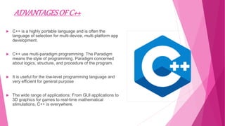 uses of c++ in automatic machines | PPT