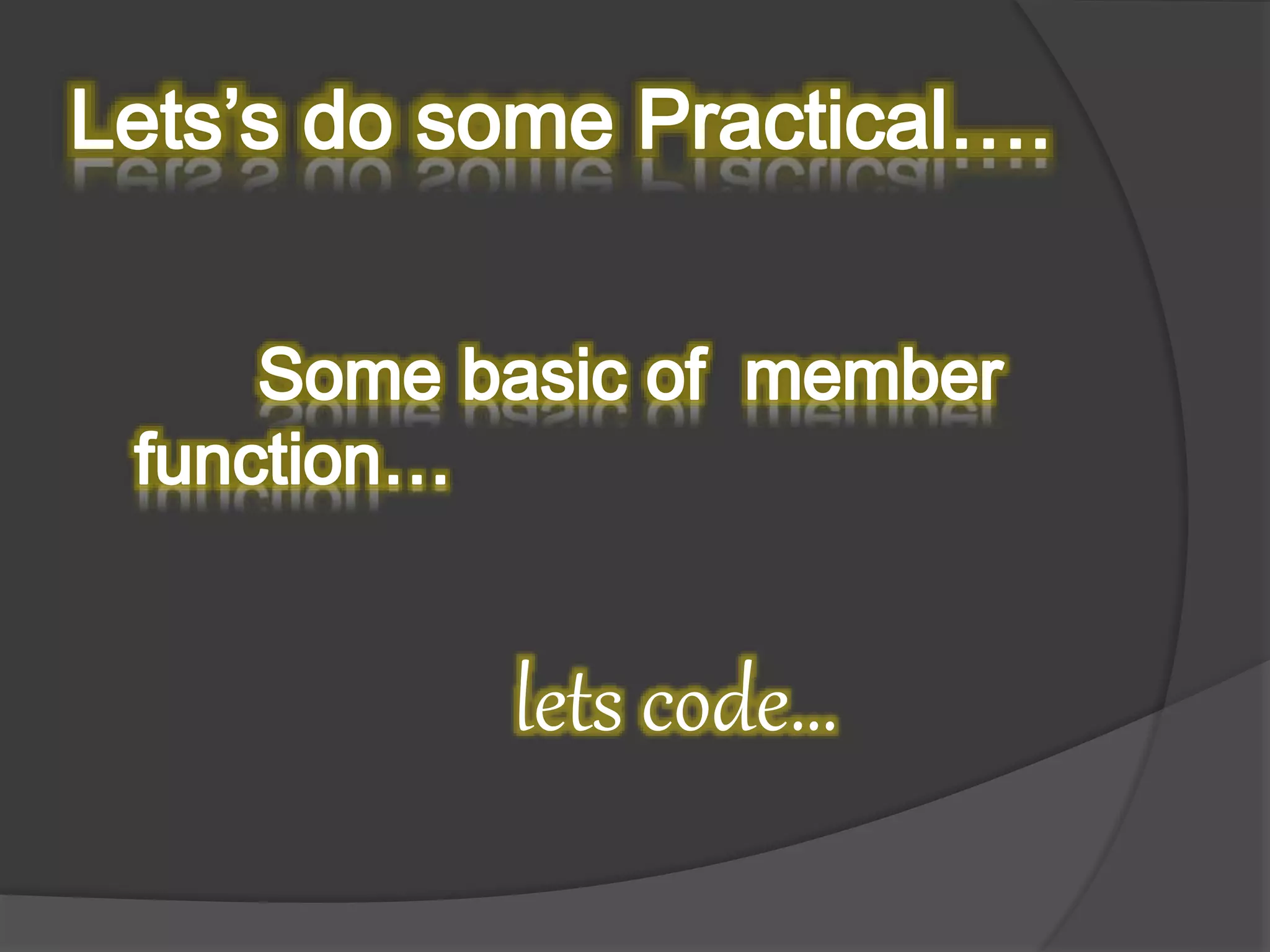 Member Function in C++ | PPTX