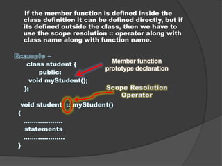 Member Function in C++ | PPTX