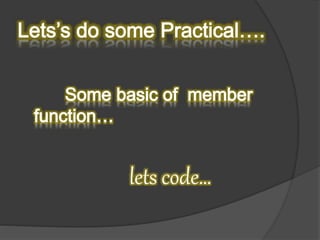Member Function in C++ | PPTX