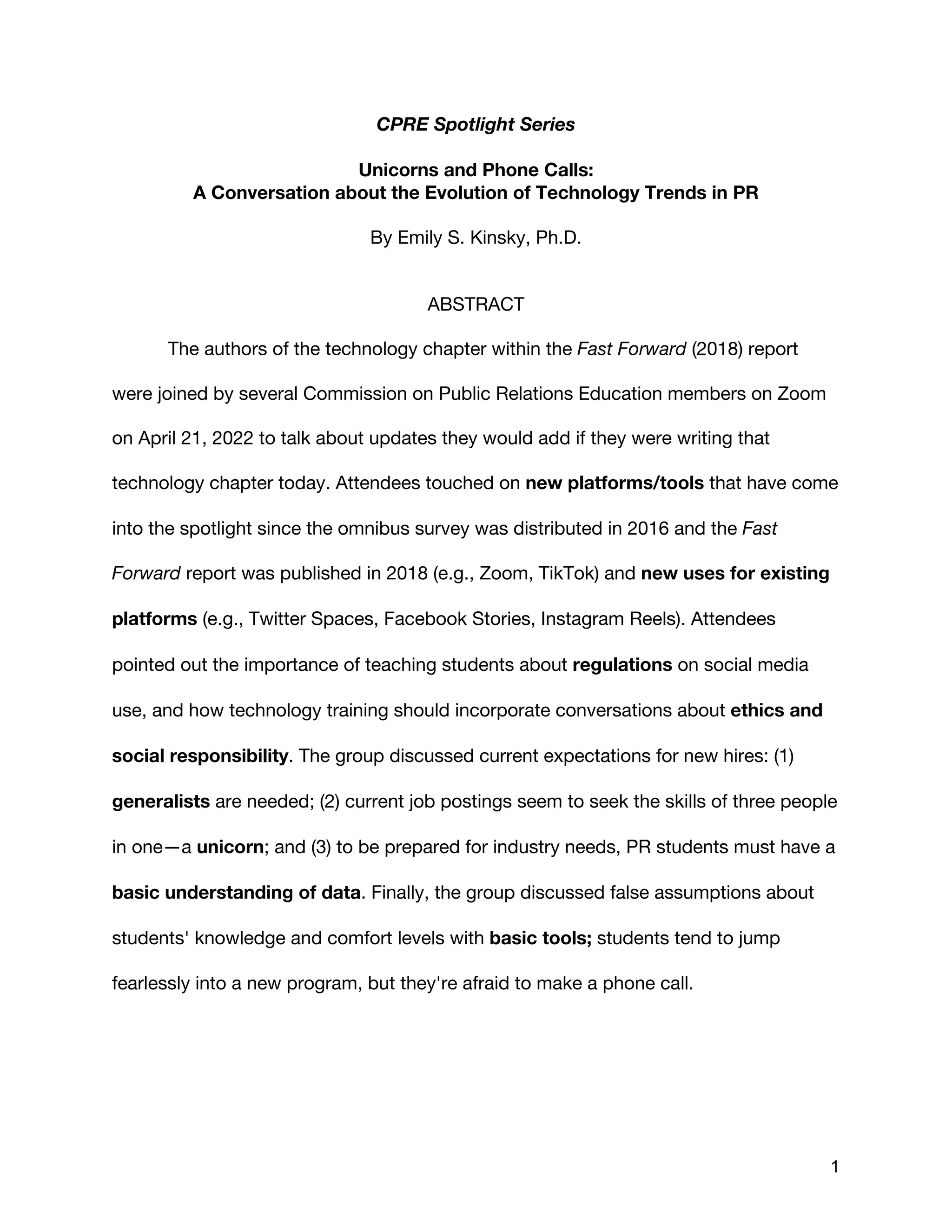 CPRE Technology Spotlight | PDF