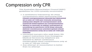 Cardiac pulmonary resuscitation in humans | PPTX | First Aid | Injuries