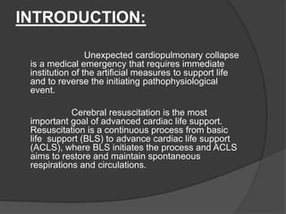 Procedure of providing cardio pulmonary resuscitation | PPTX