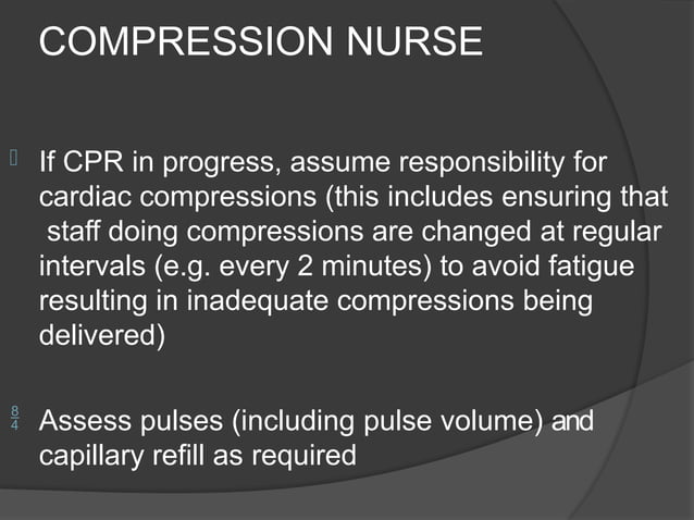 Procedure of providing cardio pulmonary resuscitation | PPT