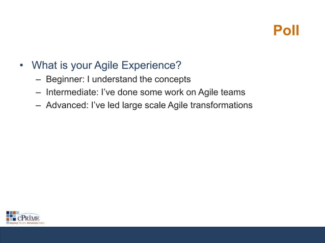 Applying Organizational Change and Leadership in Agile Transformations | PPTX