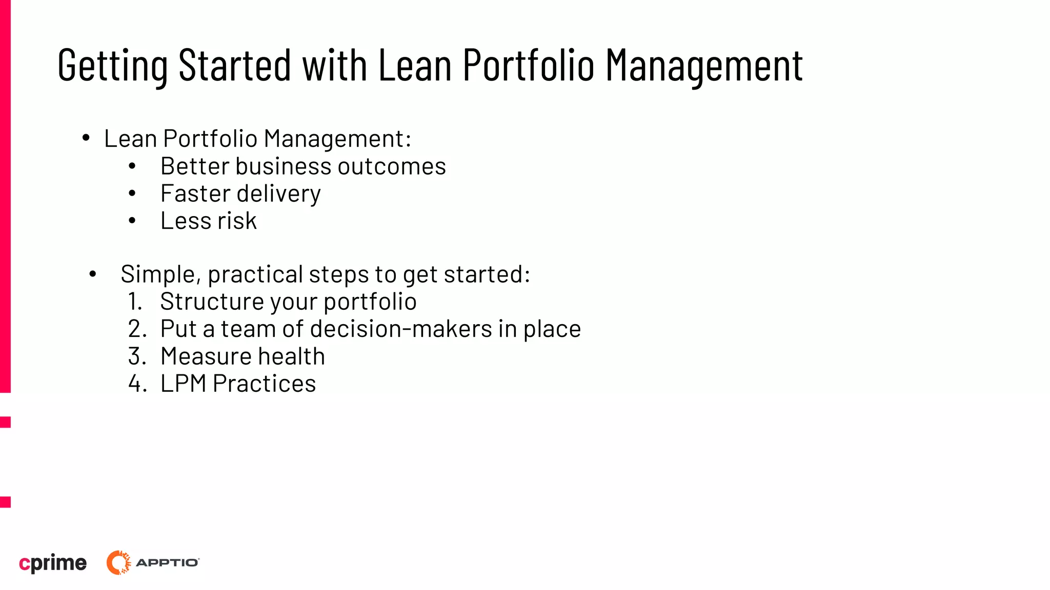 How to Get Started with Lean Portfolio Management | PDF
