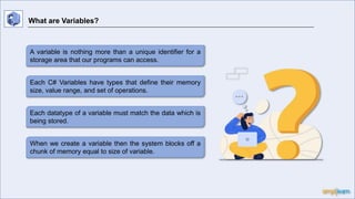 C# Primitive Types and Variables | PPTX