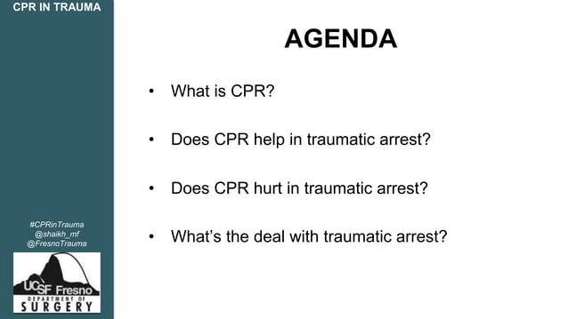 Cpr in trauma | PPTX | First Aid | Injuries