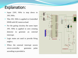 TO control the speed of DC Motor Simple Project | PPTX