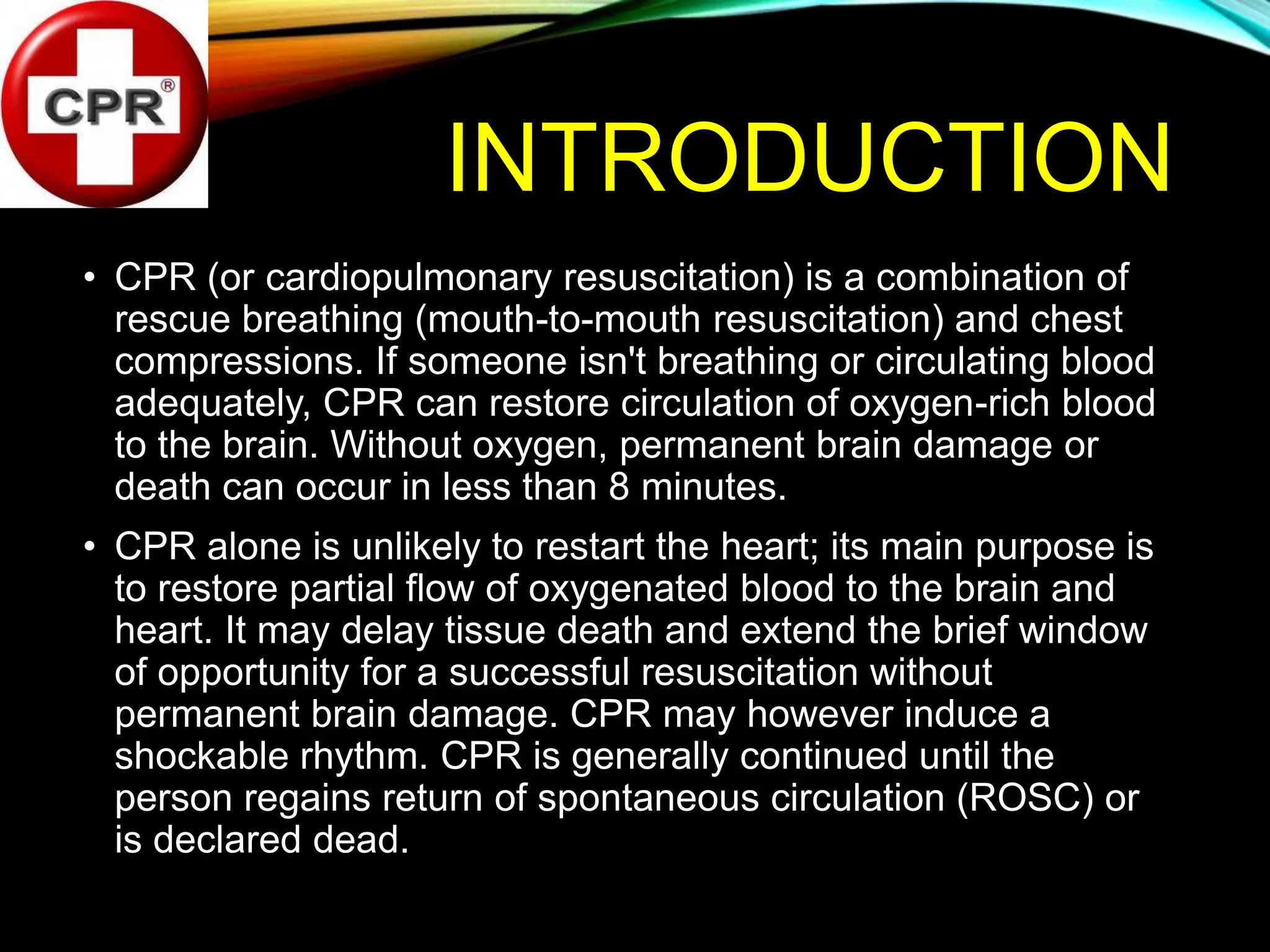 Cardiopulmonary Resuscitation (CPR) | PPT