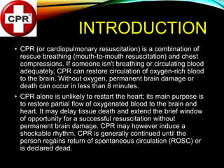 Cardiopulmonary Resuscitation (CPR) | PPT