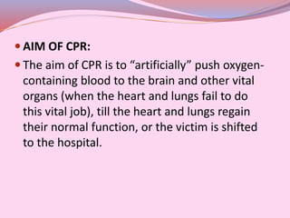CPR (cardiopulmonary Resuscitation) 2015 | PPT
