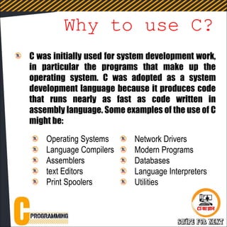 C programming 1 | PPTX | Programming Languages | Computing