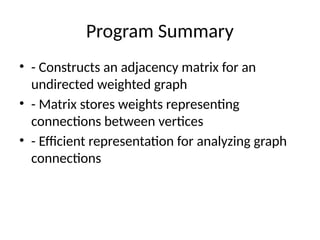 C_Program_Adjacency_Matrix_Explanation.pptx