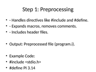 C program Execution flow(details about execution flow components) | PPTX