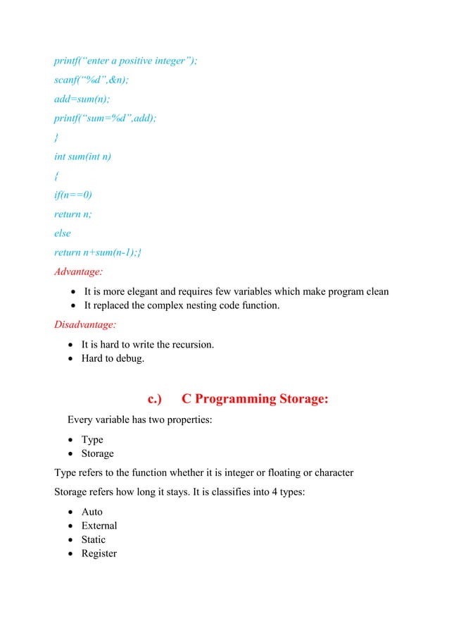 C Programing Tutorial Pdf