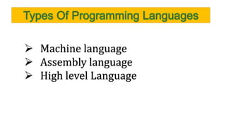 Types of Programming Languages | PPTX