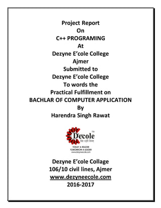 Harendra Singh,BCA Third Year | PDF