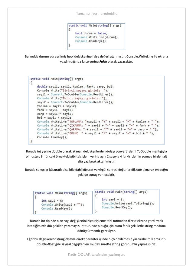 C# programlama dili | PDF