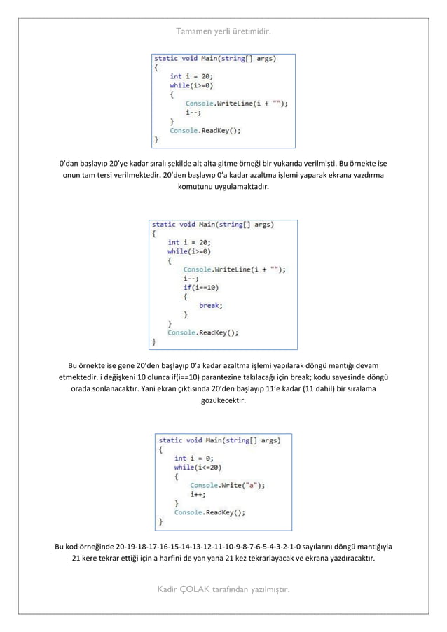 C# programlama dili | PDF