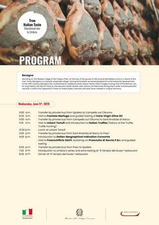 True Italian Taste Educational Tour, Umbria 2019 | PDF