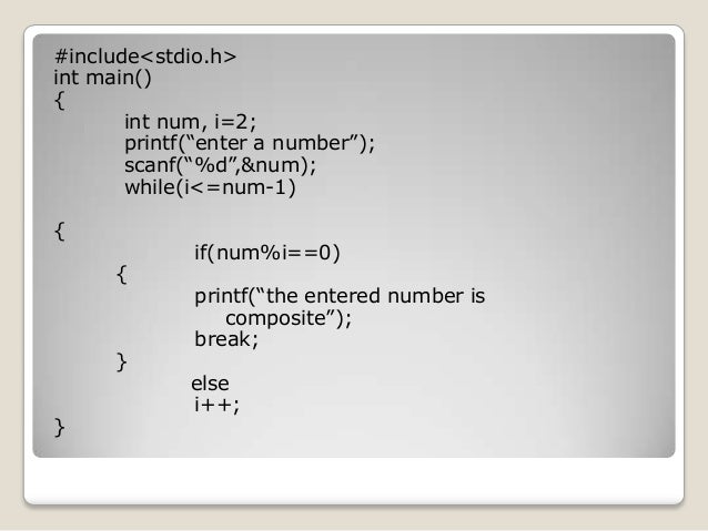 To Find Prime Numbers Through C Language To Find Prime Numbers Through C Language