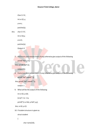 C programming (Part 1) | PDF