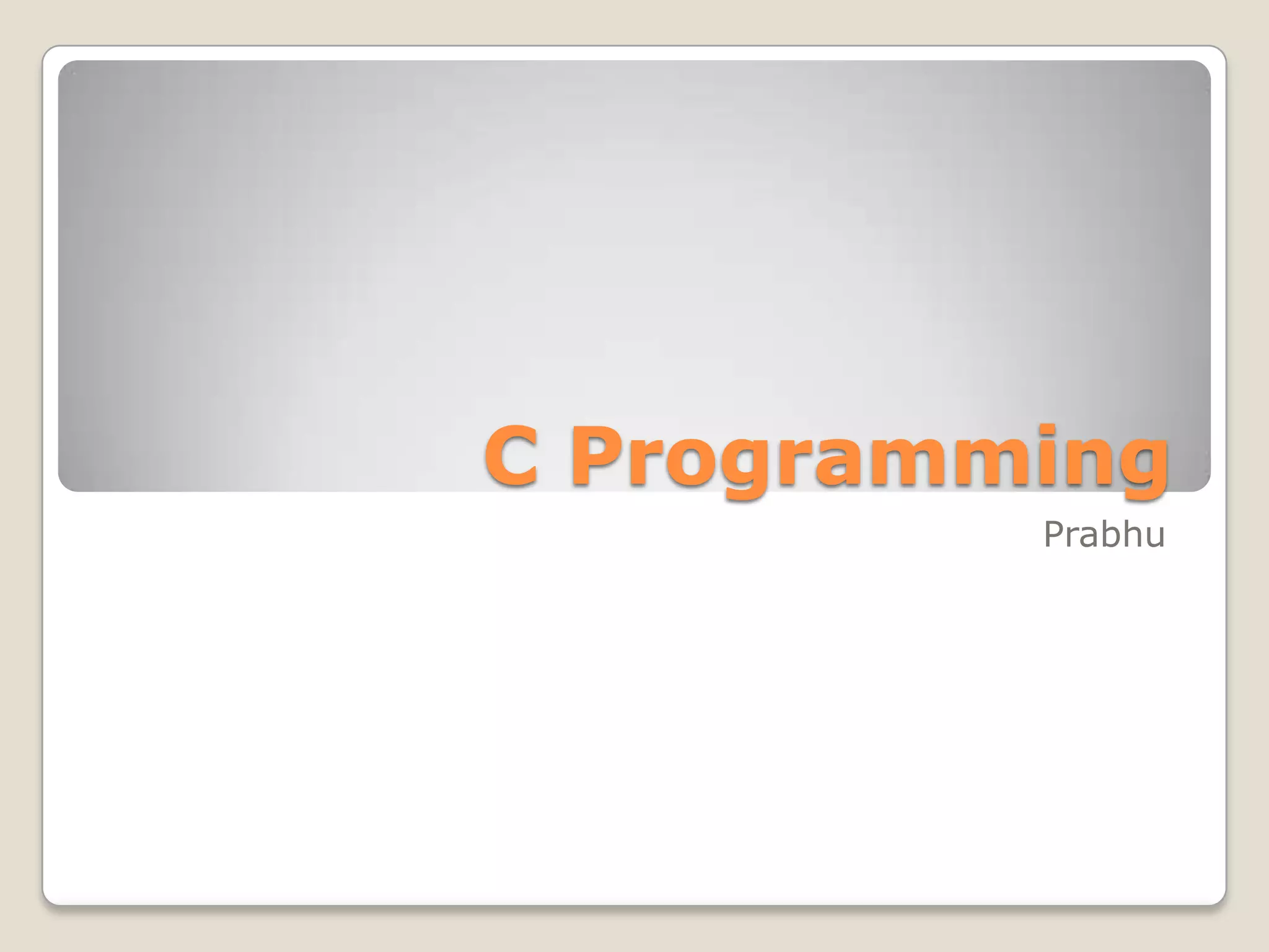 C programming deta | PPT