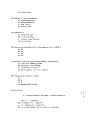 C Programming | DOC | Programming Languages | Computing