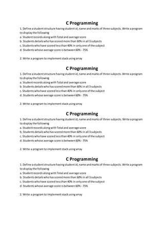 C programming | DOCX