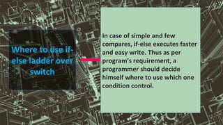 If-else and switch-case | PPT