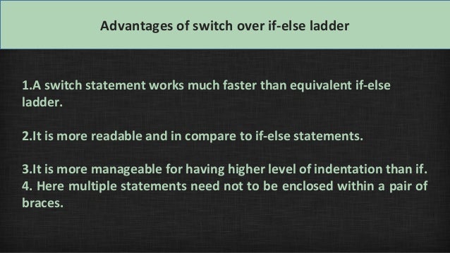 If-else and switch-case