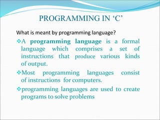 C programming | PPT