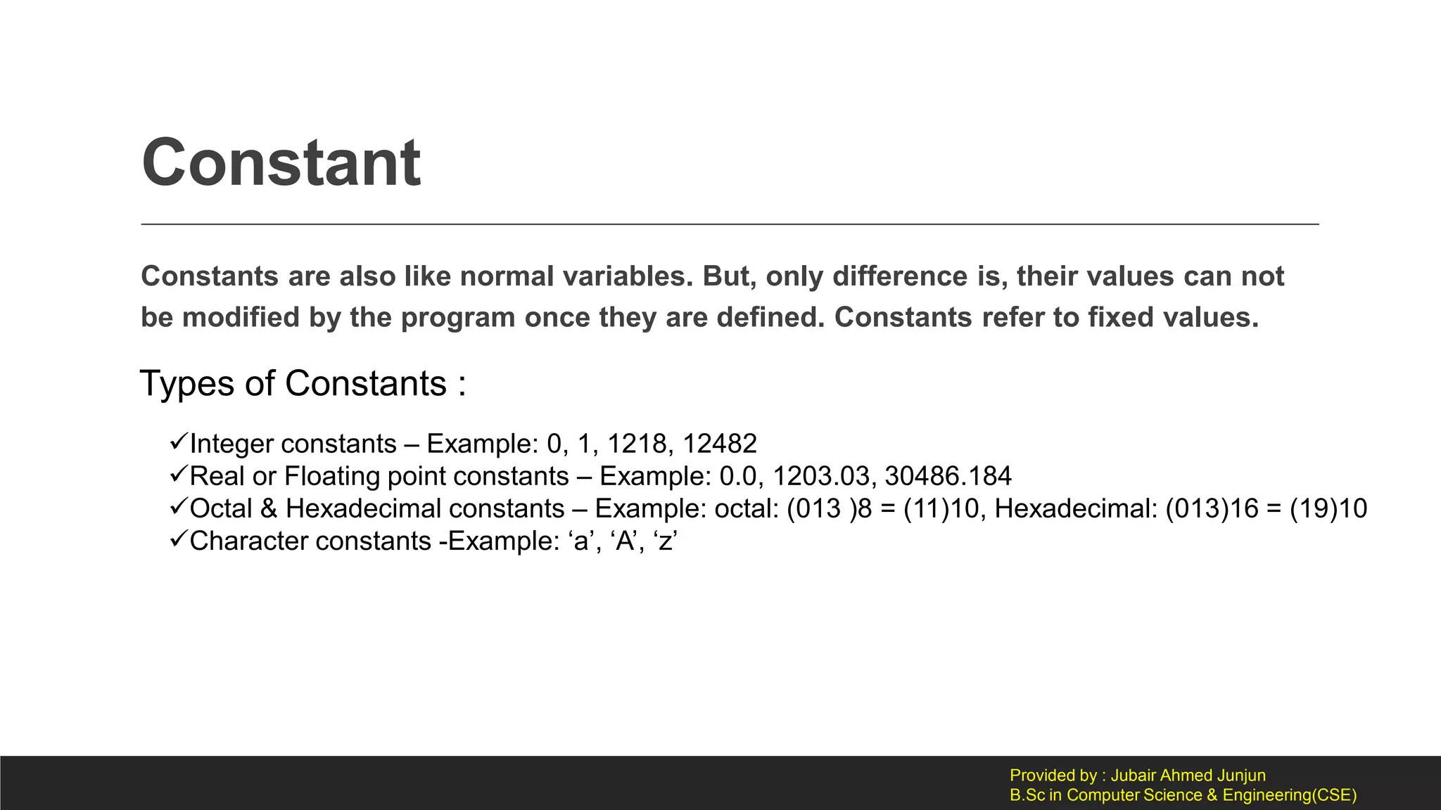 Basic C Programming Language In Bangla Ppt